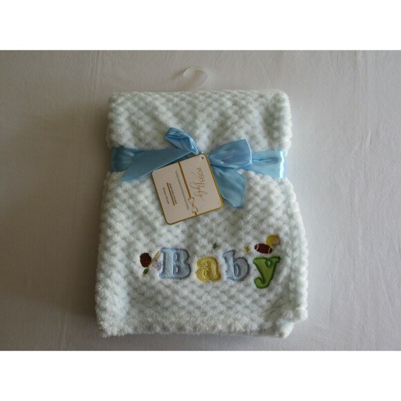 Posh Baby | Bedding | Posh Baby Pale Blue Baby Blanket 3x40 Nwt Soft ...